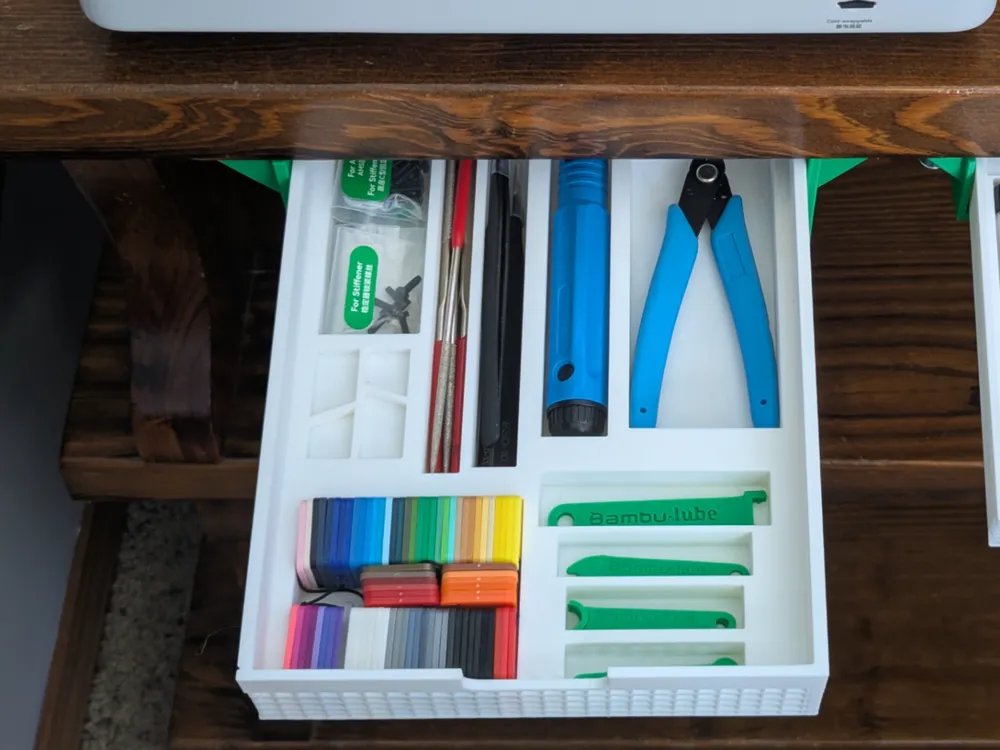 Bambu Lab printer accessories desk drawer by 3D RIO - MakerWorld