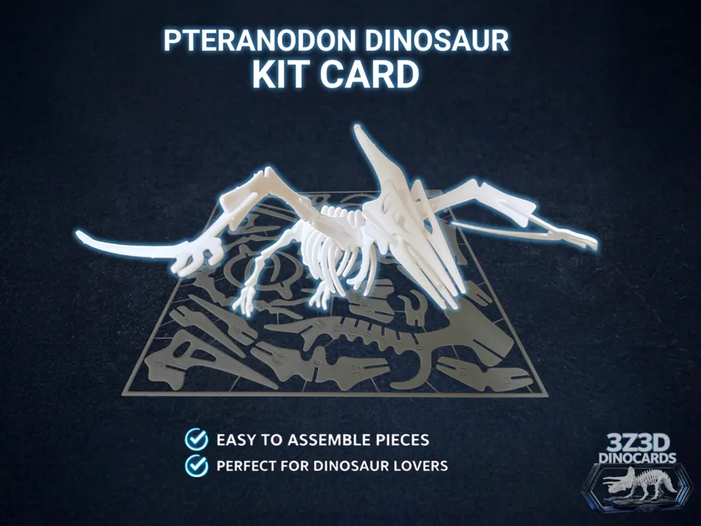 Pteranodon Dinossauro Kit Card - DinoCards - Modelo gratuito para ...