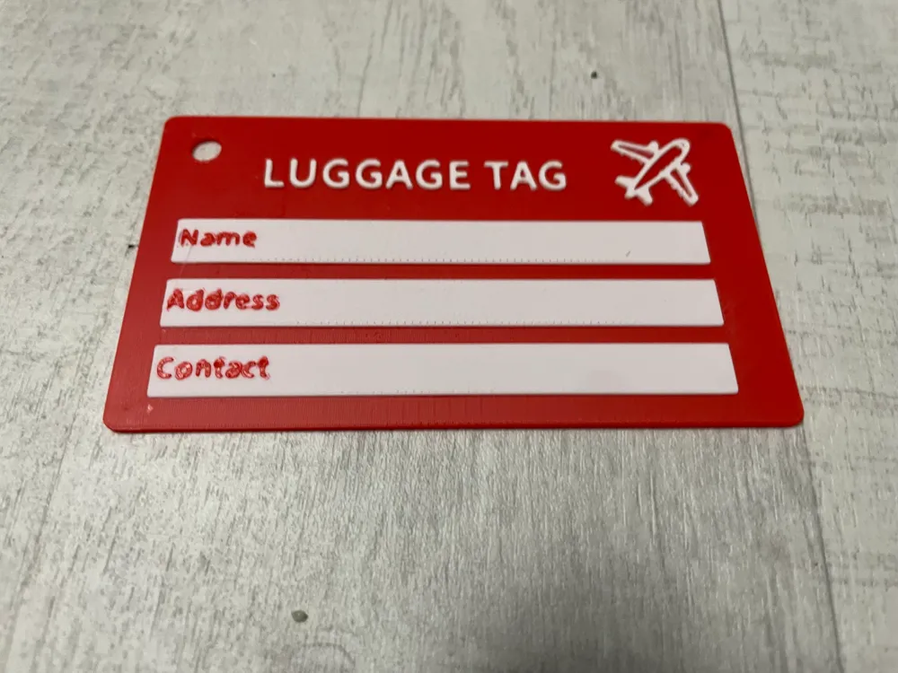 Luggage Tag - Free 3D Print Model - MakerWorld