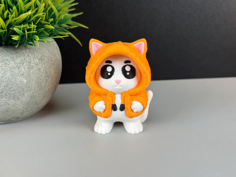 Hoodie Cat by 3DPrintyi - MakerWorld