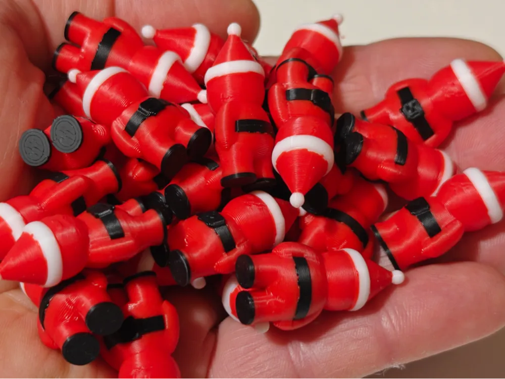 Mini Santa - fast print - Free 3D Print Model - MakerWorld