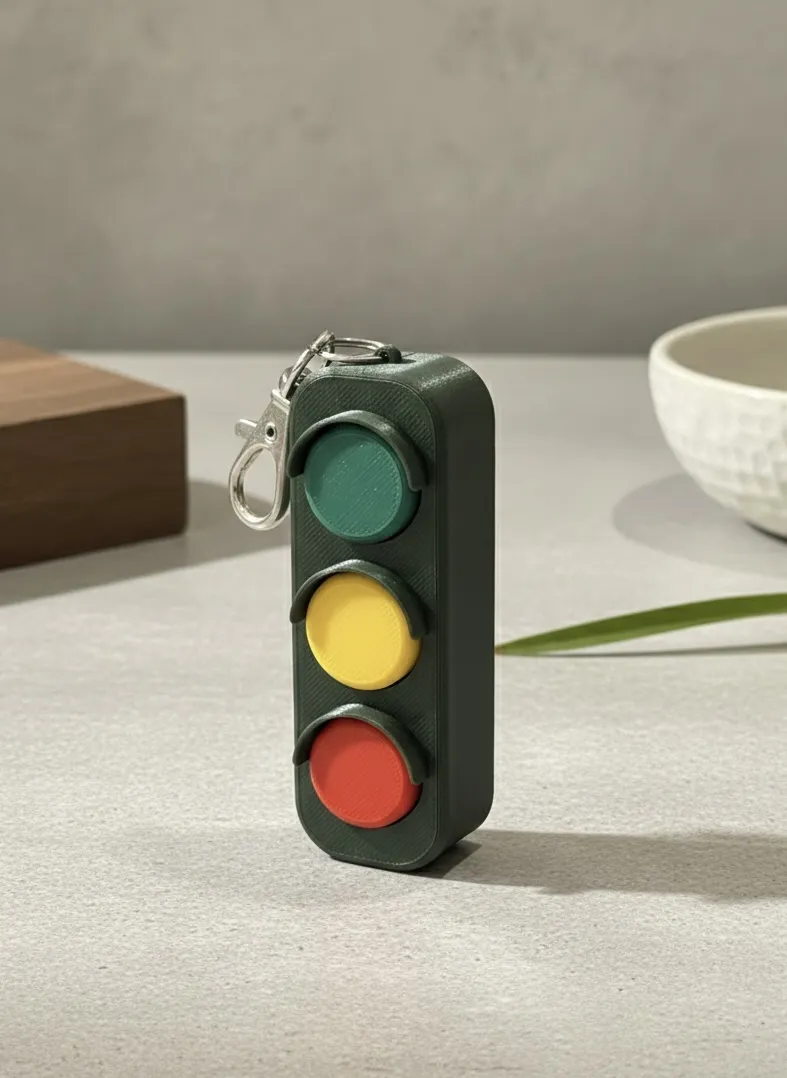 Traffic light clicker stress toy - Free 3D Print Model - MakerWorld