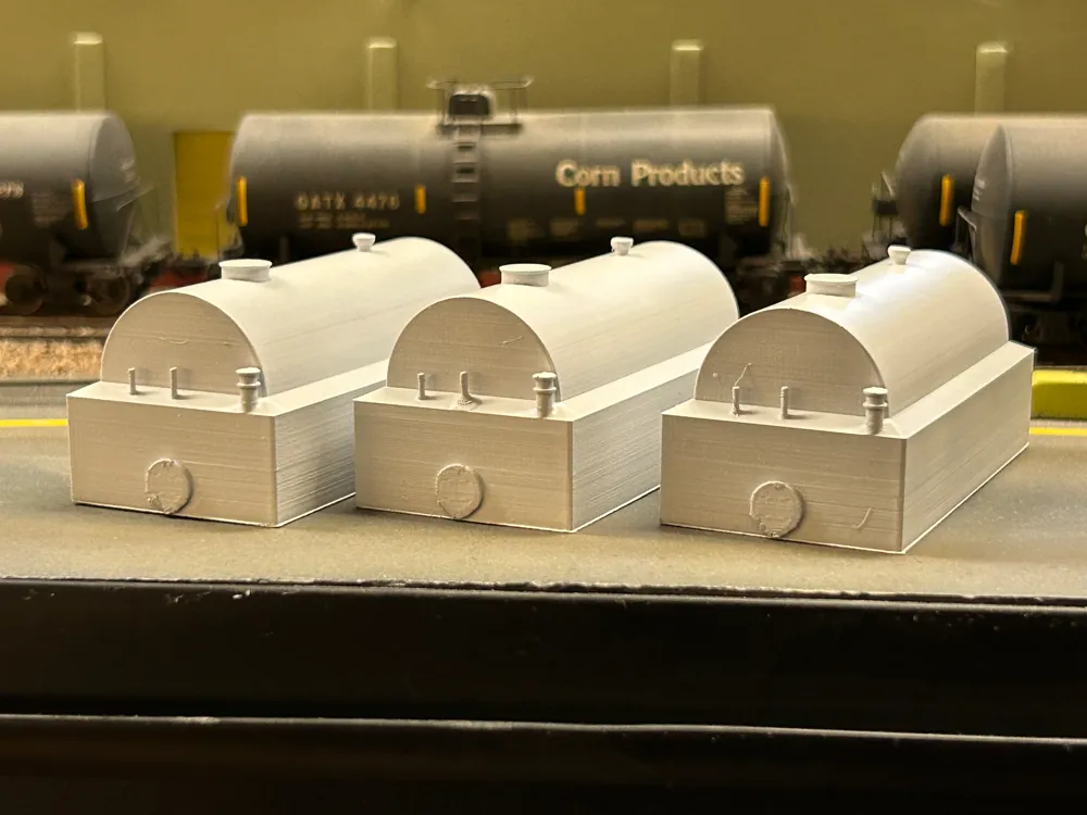 HO Scale Horizontal Storage Tank by 48 Hogger - MakerWorld