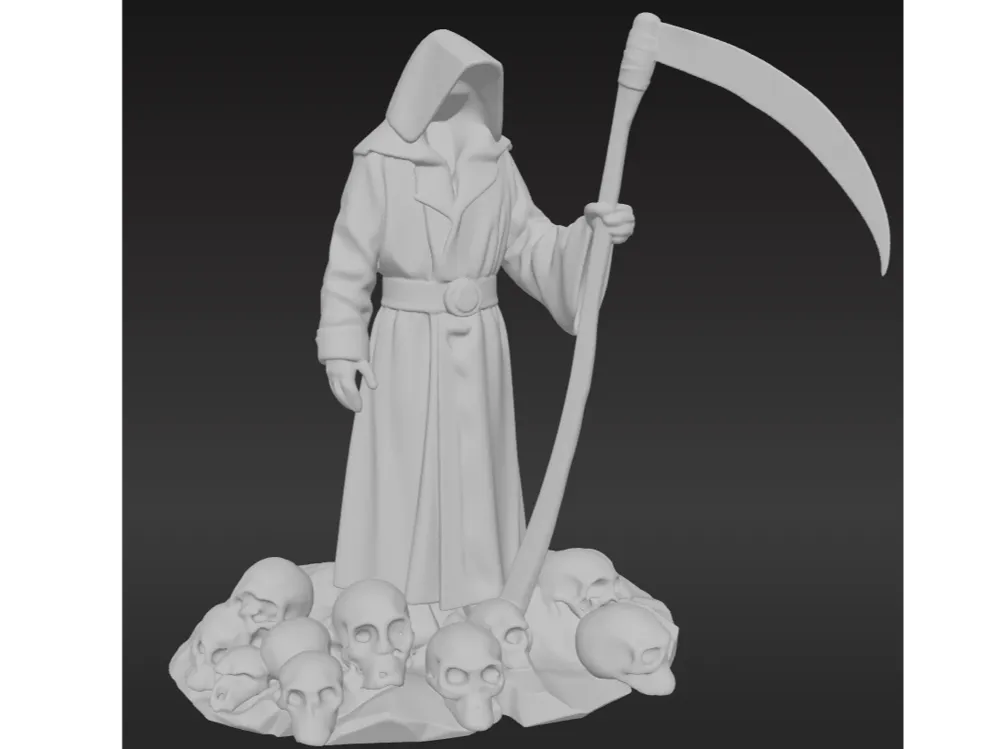 Grim Reaper with Skulls - Memento Mori by Cerobug MakerWorld: Download ...