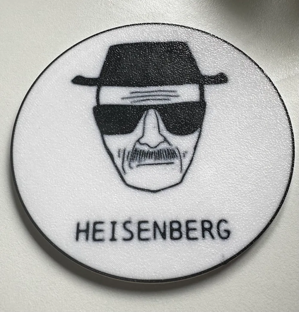 Breaking Bad - Heisenberg Coaster by Sam.Bo - MakerWorld