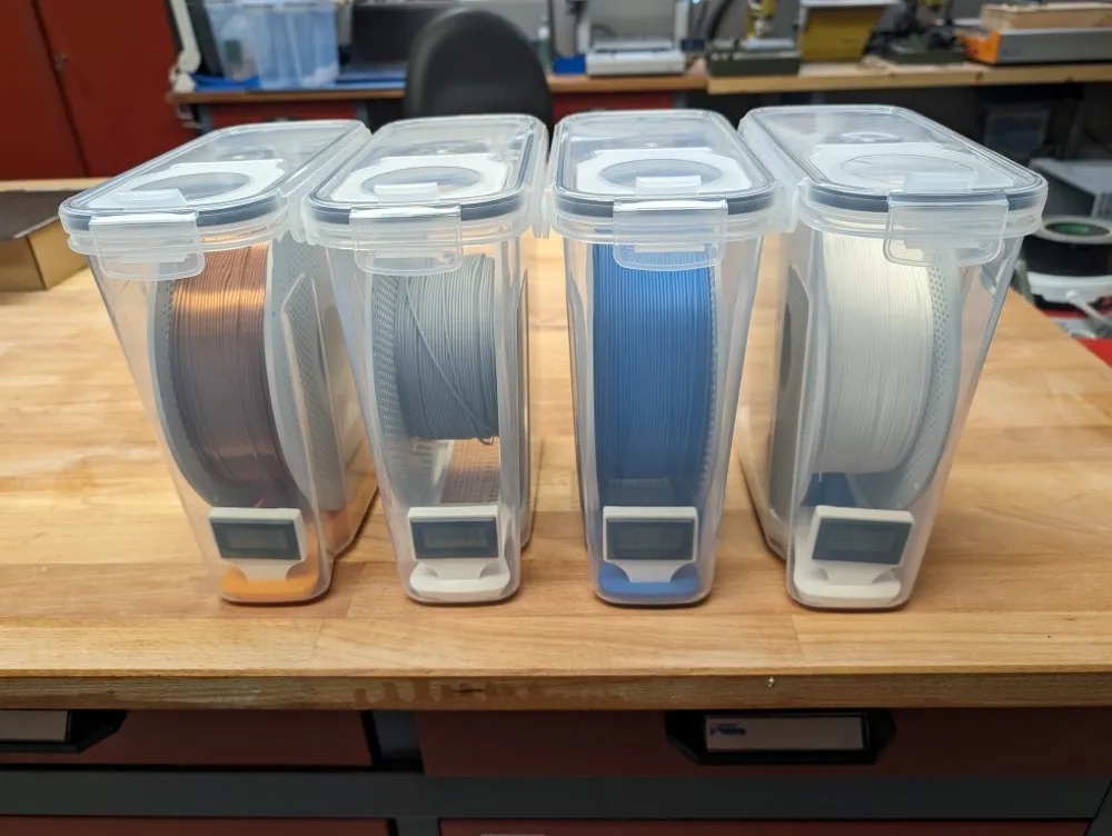 Filament Dry Box with Hygrometer Stand by Bernd1492 - MakerWorld