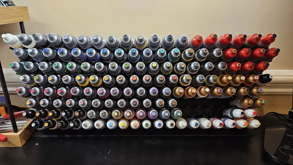 Expandable 26mm Maximum Density Paint Rack - Free 3D Print Model ...