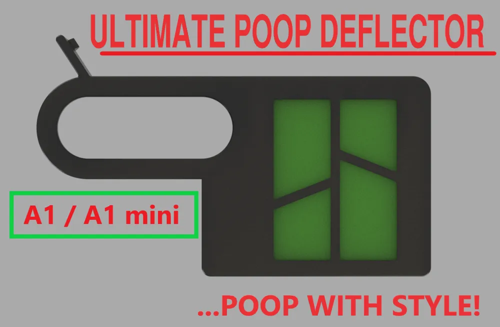 A1/A1 mini - Ultimate Poop Deflector Remixed by Eldenroot - MakerWorld