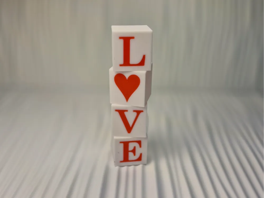 Love Letter Blocks | Valentines Day Decorations - Free 3D Print Model ...