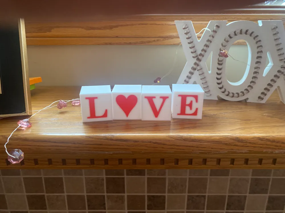 Love Letter Blocks | Valentines Day Decorations - Free 3D Print Model ...