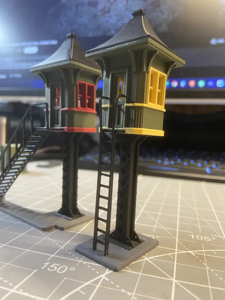 Railroad Watchman's Tower, "O"-Scale - Free 3D Print Model - MakerWorld