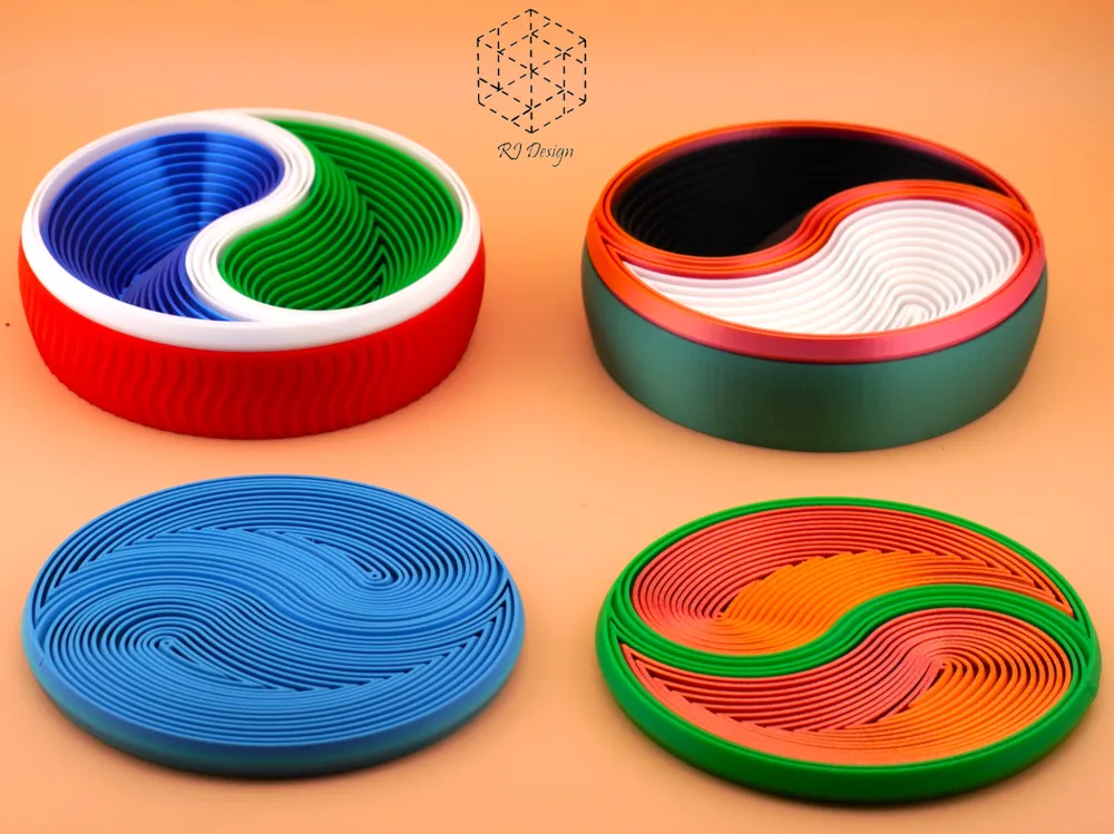 Yin-Yang Concentric Fidget by RJ Design MakerWorld: Download Free 3D Models