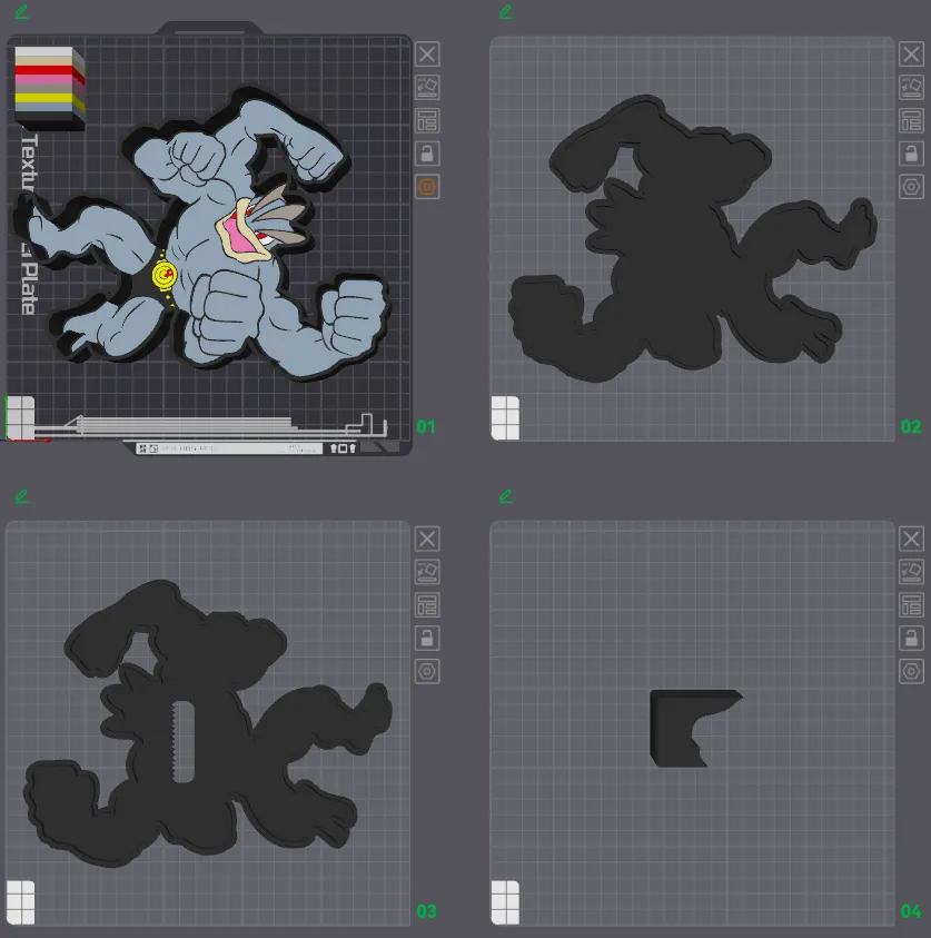 Pokemon - 0068 Machamp LED Lamp by BeeTee 3D - MakerWorld