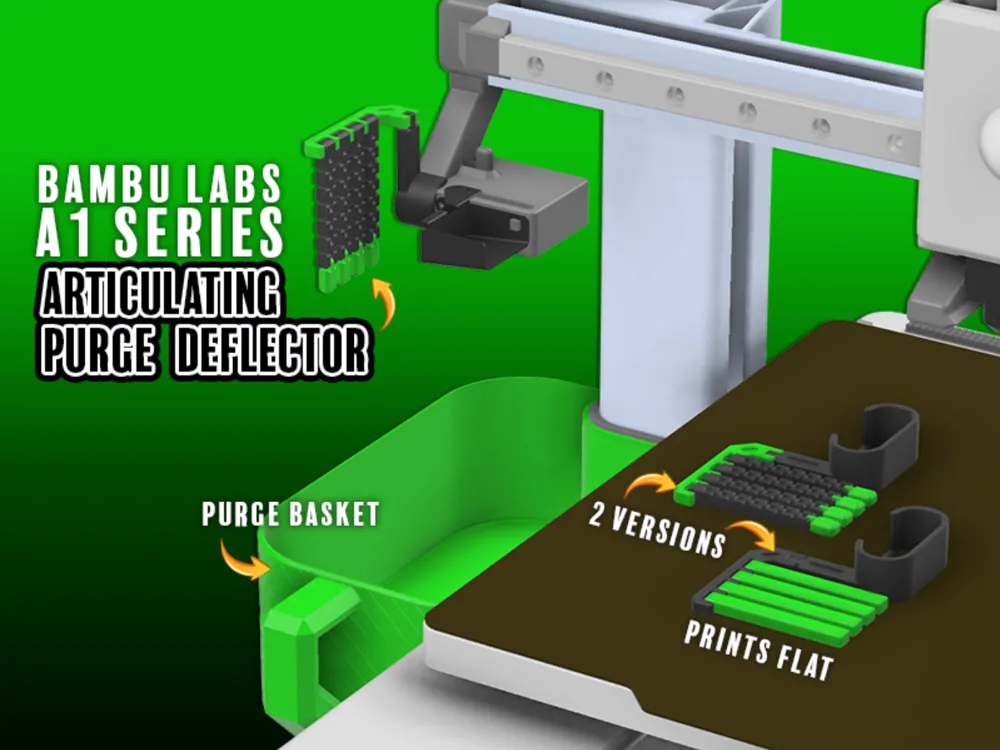 Bambu Lab A1 Series Articulating Poop Deflector - Free 3D Print Model ...