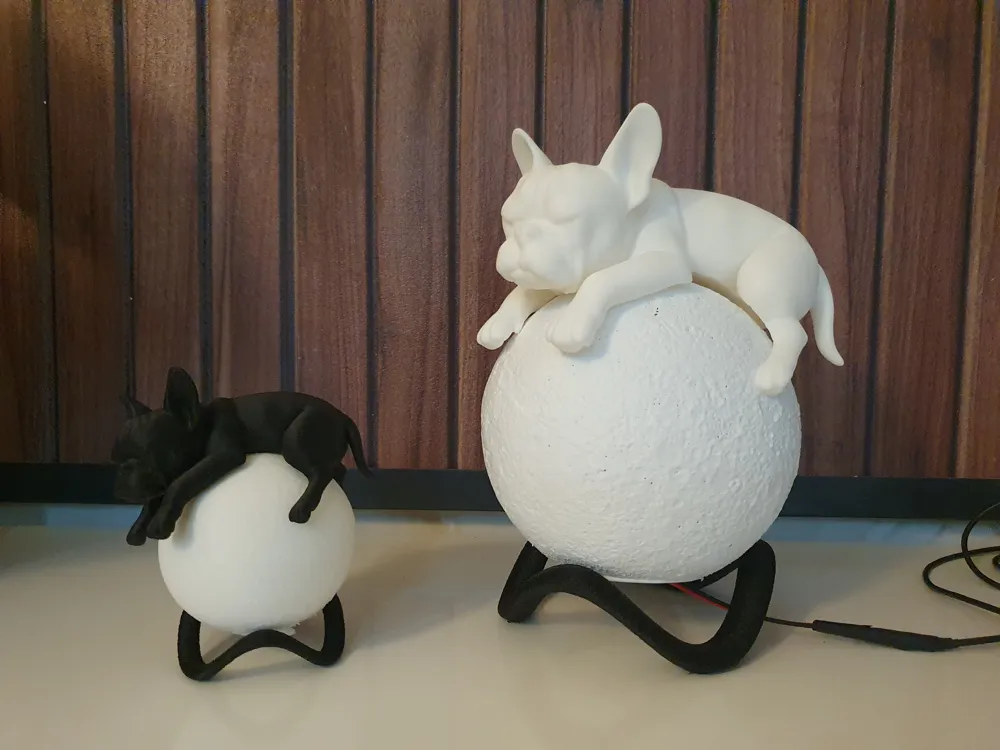 Moon Lamp French Bulldog Frenchie Remixed by Staffbull_love MakerWorld ...