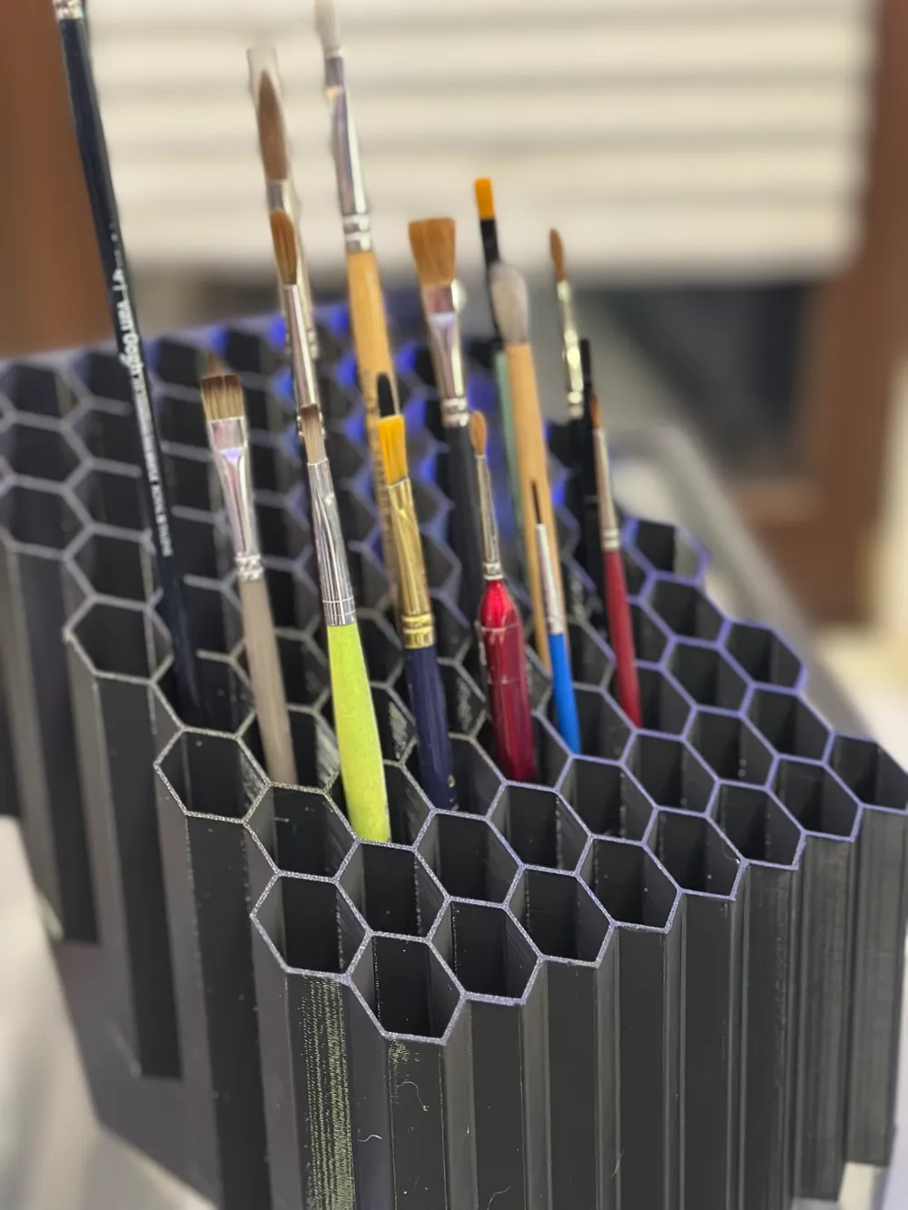 A stand for markers, pens, pencils, or brushes - Free 3D Print Model ...