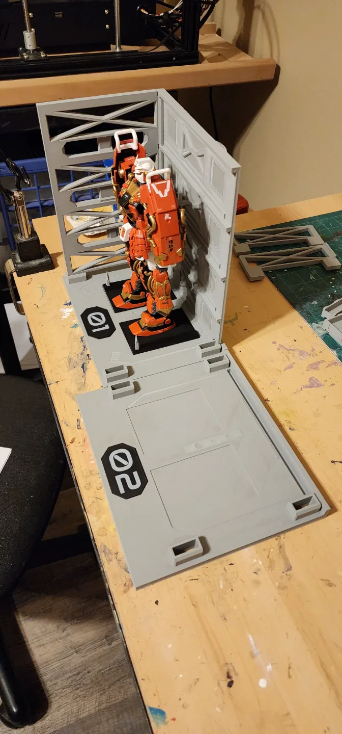 Customizable Gundam Hangar Diorama Display by digitallyforgeddesigns ...