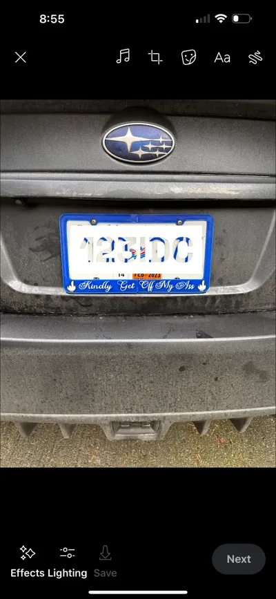 GET OFF MY ASS LICENSE PLATE SURROUND by Infinity 3D Prints - MakerWorld