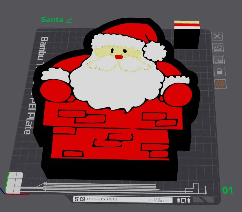 Santa Clause LED Light by Wizard7741 - MakerWorld