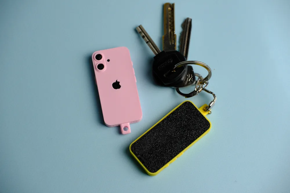 Miniature iPhone 16. A Keychain for Your Keys - Free 3D Print Model ...