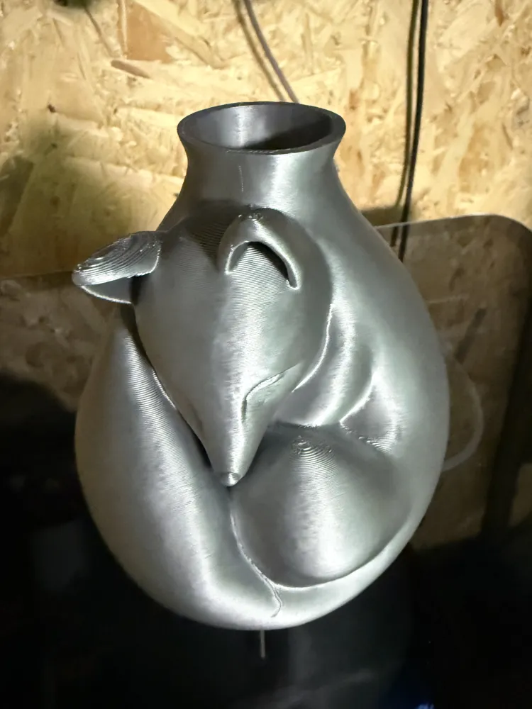 Vase Fox Flower Vase Remixed by Talvor MakerWorld: Download Free 3D Models