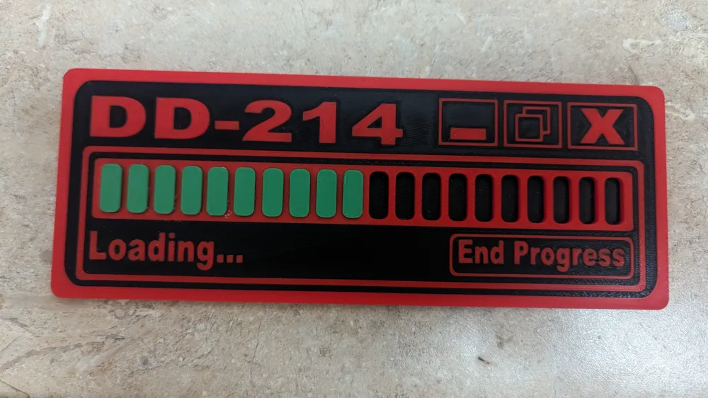 DD-214 Progress Bar by nitro482 - MakerWorld