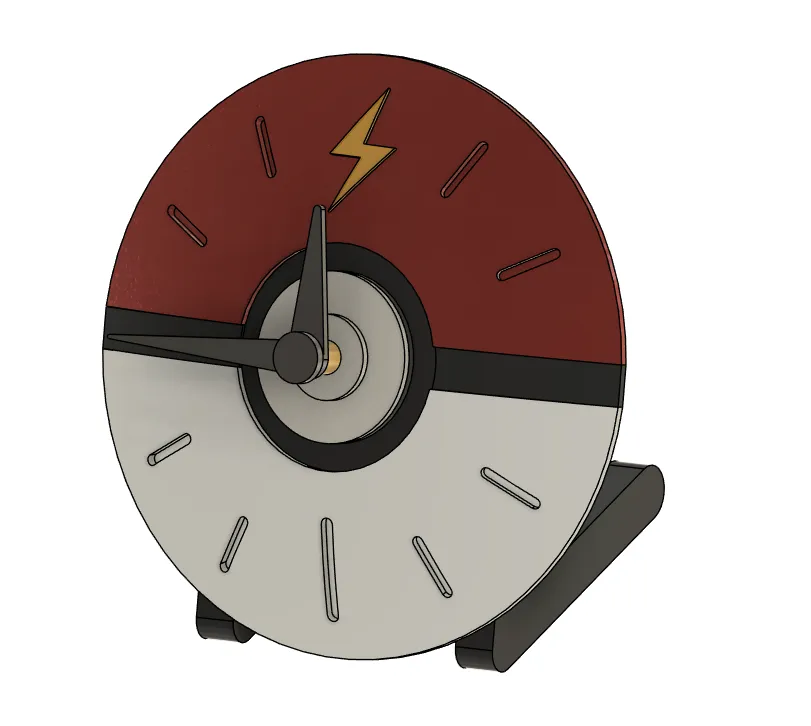 Pokeball clock by Mauker - MakerWorld