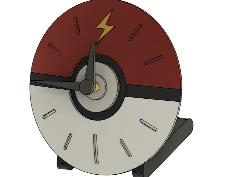 Pokeball clock by Mauker - MakerWorld