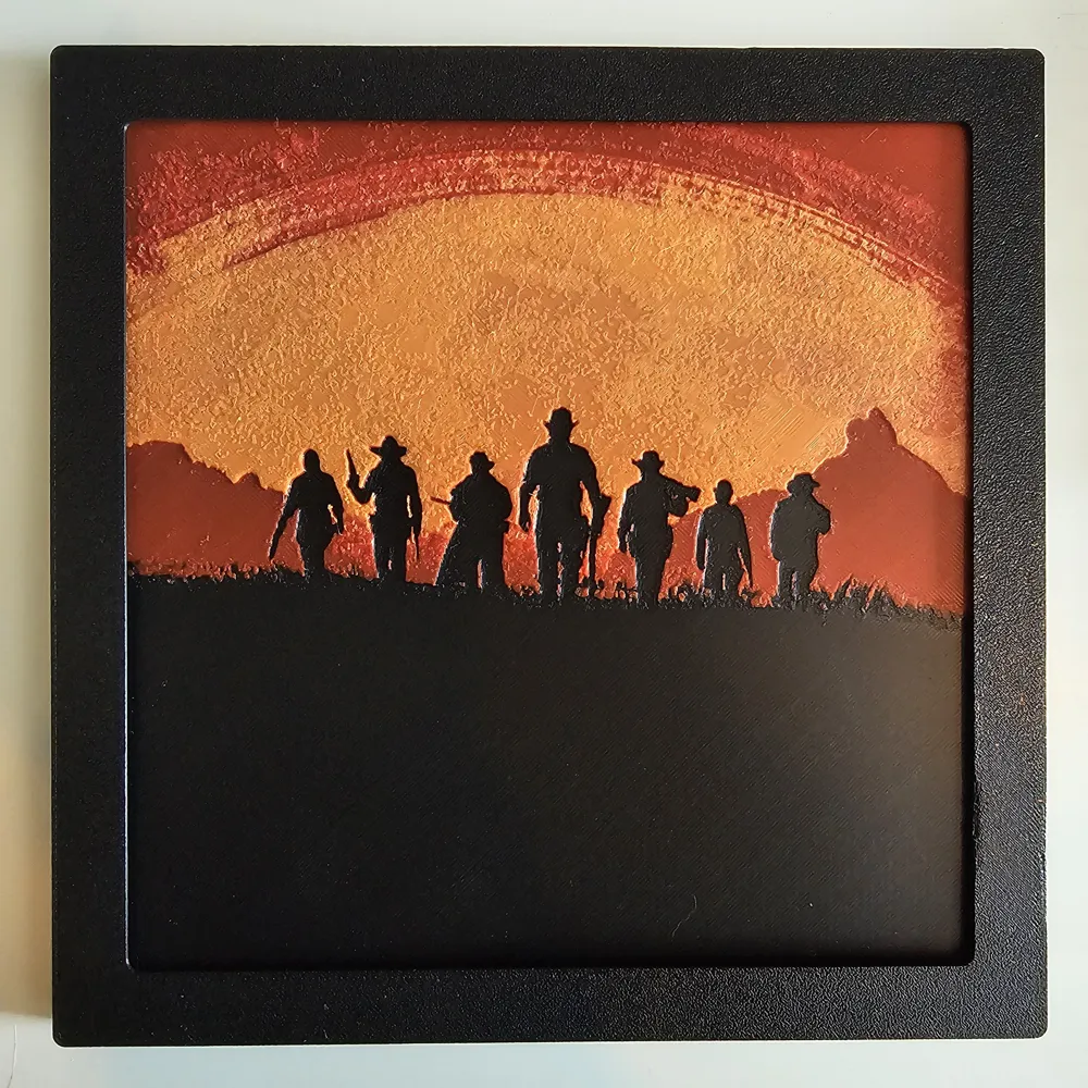 Wall art - Red Dead Redemption II - Free 3D Print Model - MakerWorld