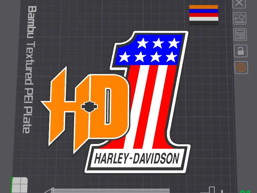 Harley 1 Logo by Wizard7741 - MakerWorld