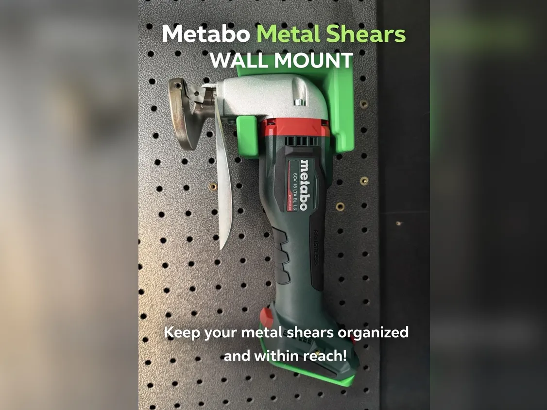 Metabo metal shears wall mount - Free 3D Print Model - MakerWorld