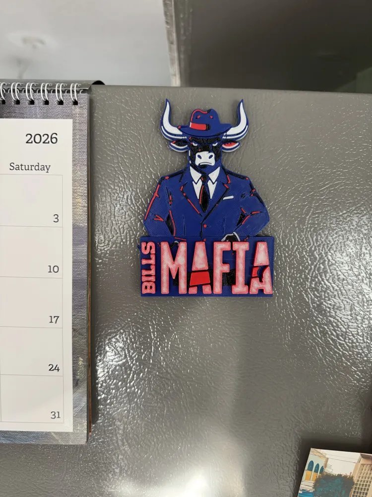 Bills Mafia Kühlschrankmagnet – Kostenloses 3D-Druckmodell – MakerWorld