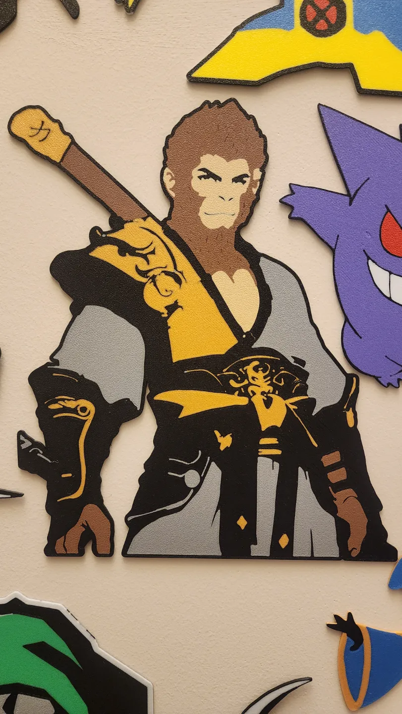 Wukong 2D Wall Art - Free 3D Print Model - MakerWorld