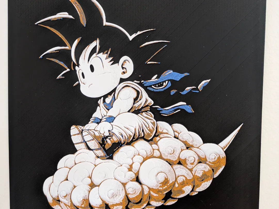 Goku Cloud Dragonball Hueforge - Free 3D Print Model - MakerWorld