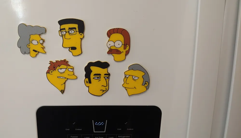 21 Simpsons Side Character Magnets (4 color AMS) by PedroIsAwesome ...