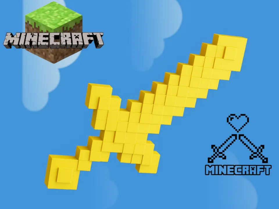 Minecraft Sword - Free 3D Print Model - MakerWorld