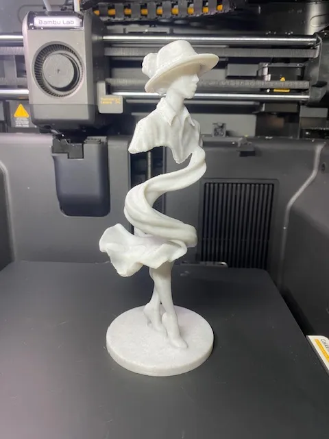 Elegant Wind Lady Sculpture Modern Female Figure - Free 3D Print Model ...