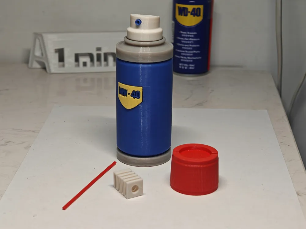 MW40 WD-40 Lubricant Push-Button Dispenser (40ml) by 木材不柴 MakerWorld ...