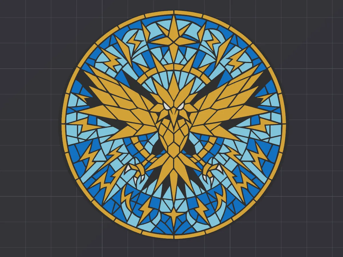 Zapdos Mosiac Coaster - Free 3D Print Model - MakerWorld