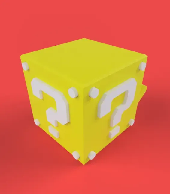Mario Question Block Container by pressprint - MakerWorld