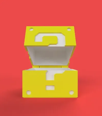Mario Question Block Container by pressprint - MakerWorld
