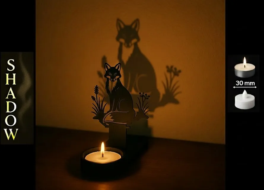 Shadow Art - Fox - Free 3D Print Model - MakerWorld