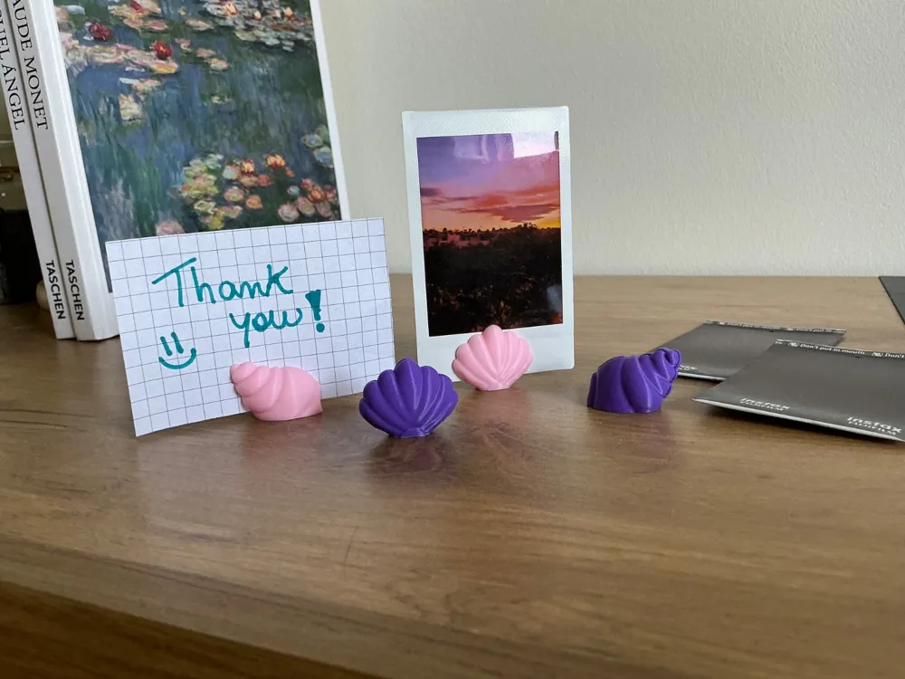 Seashell Photo & Note Stand - 2 Models by Bluverie Studio MakerWorld ...