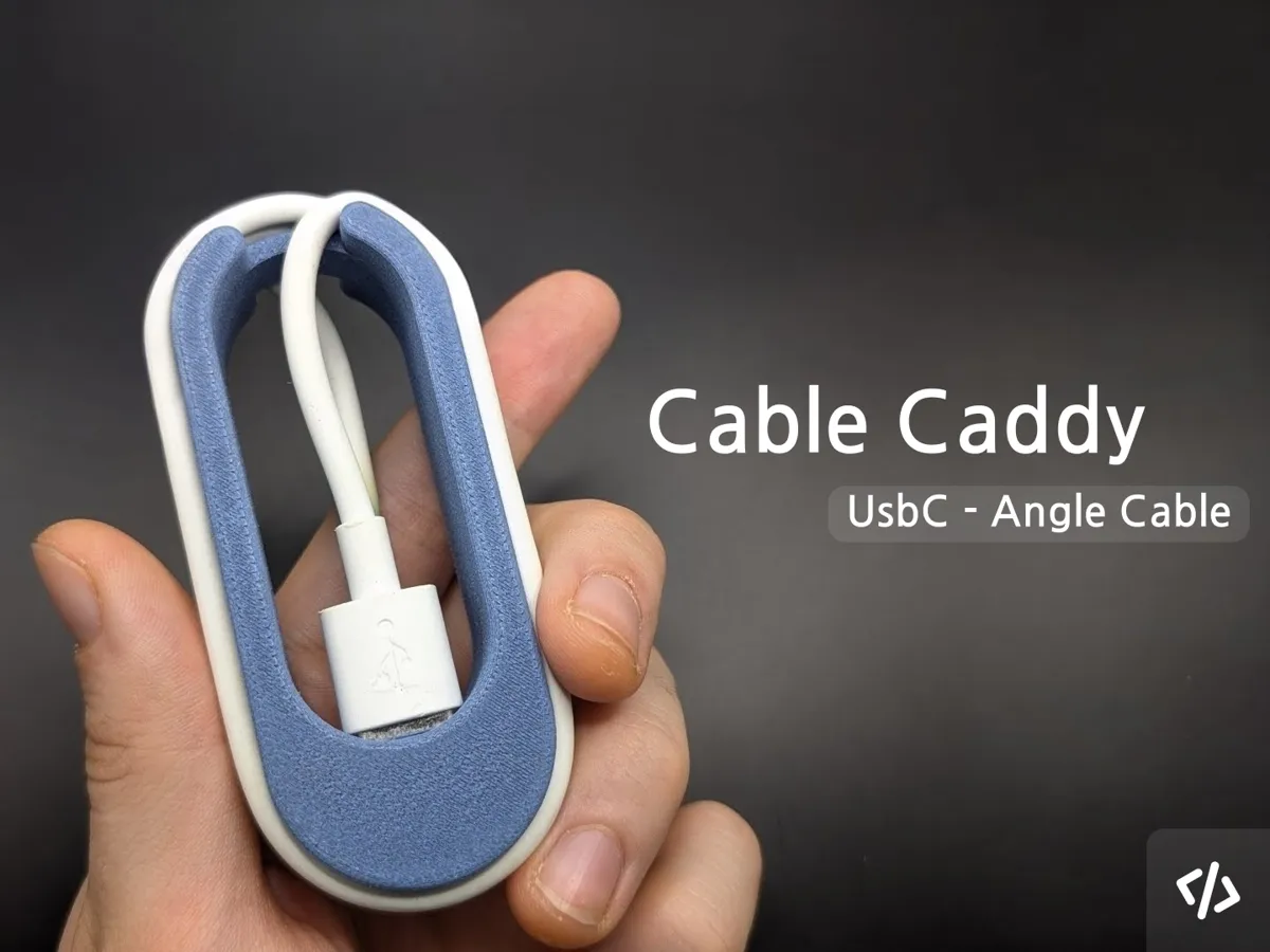 Cable Caddy-UsbC Angulated Travel Cable Organizer - Free 3D Print Model ...