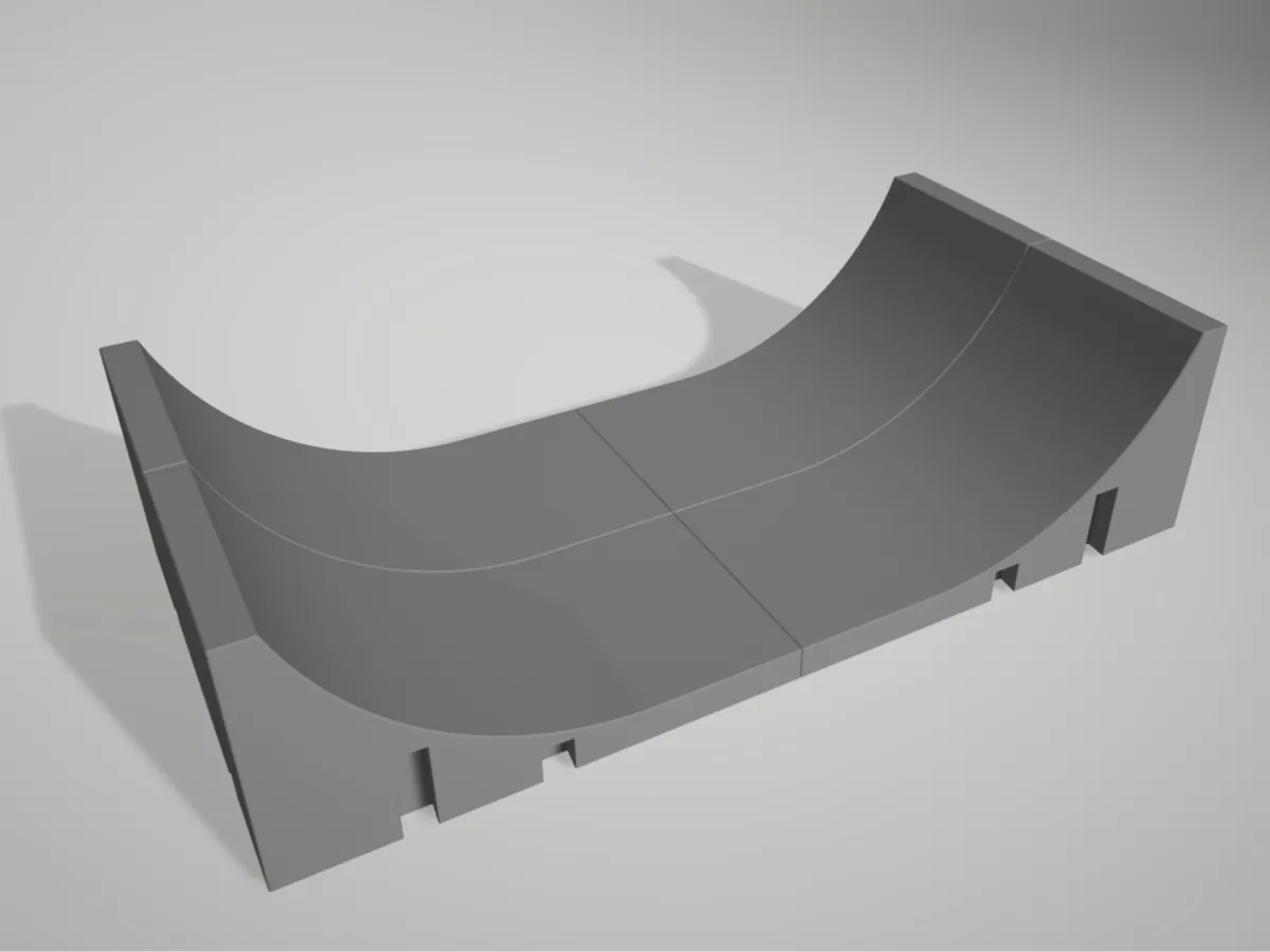 Fingerboard Half Pipe / Mini Ramp - Modular - Free 3D Print Model ...