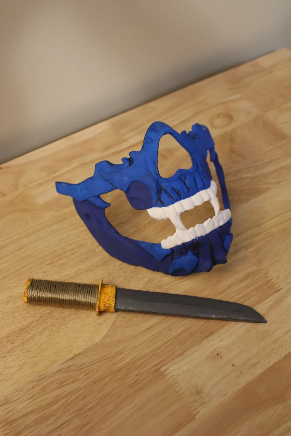 Skeletal Samurai Mask with Knife by Jebidiah_Crumps - MakerWorld