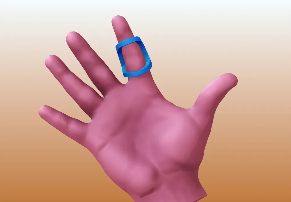 Oval - 8 Finger Splint by 3devrn MakerWorld: Download Free 3D Models