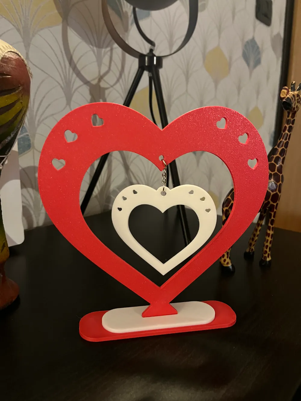 Valentine's Day hanging heart stand love Valentin by makerlampit ...