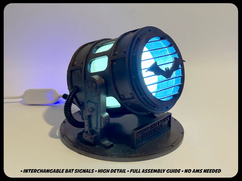 Bat Signal Lamp by ScarfMeadow MakerWorld: Download Free 3D Models