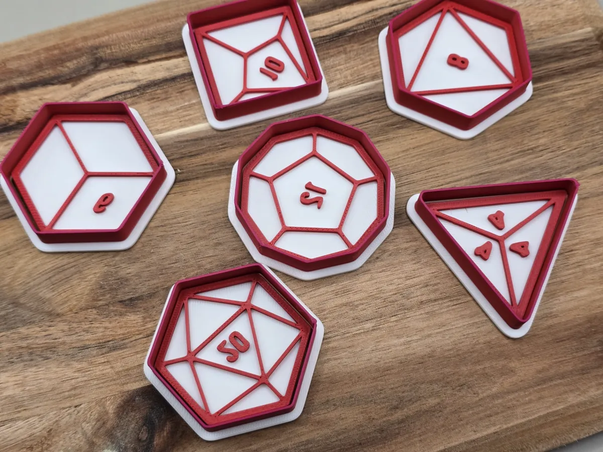 DnD Dice Cookie Cutter Stamp Form Mold Playdoh - Free 3D Print Model ...